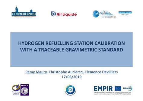 PDF HYDROGEN REFUELLING STATION CALIBRATION WITH A Flomeko2019 Lnec
