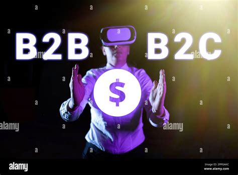 Text Sign Showing B2b B2c Internet Concept Two Types For Sending Emails To Other Showing