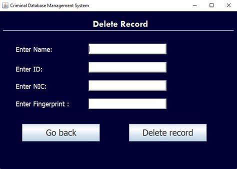 Github Mahaveermandloicriminal Database Management System The Criminal Database Management