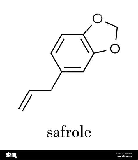 Safrole Mdma Precursor Molecule Skeletal Formula Stock Vector Image