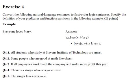 Convert The Following Natural Language Sentences To
