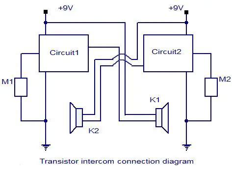 Transistor Intercom Circuit Electronic Circuits And Diagrams Electronic Projects And Design