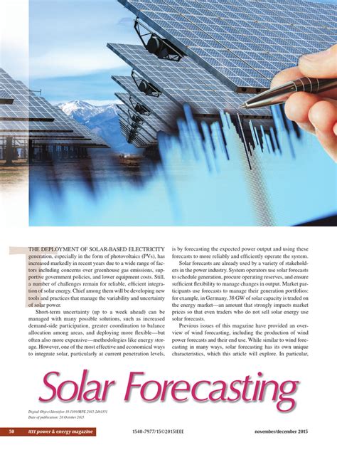 ieee solar forecasting methods challenges and performance pdf
