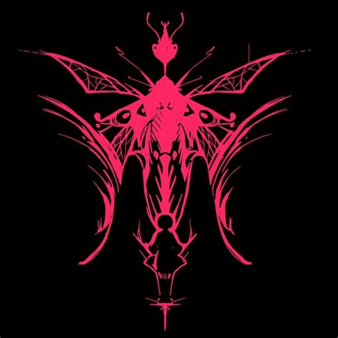 추상 네온 나비 로고 벡터 프리미엄 벡터