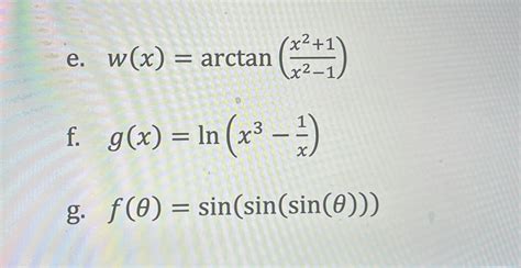 Answered X W X Arctan X F G X Ln Bartleby