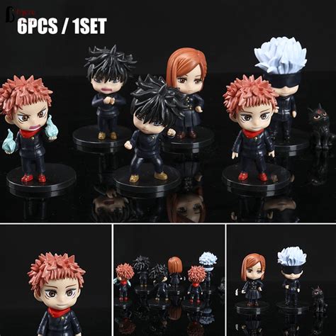 6pcsset Jujutsu Kaisen Figures Anime Statue Model Toys Action Figure