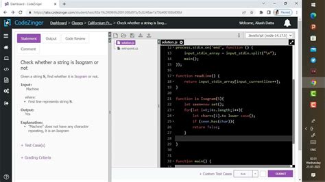 Check Whether A String Is Isogram Or Not Youtube