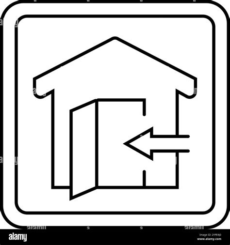 Indoor Use Only Product Label Caution Line Icon Vector Illustration