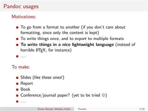 Pandoc A Universal Document Converter Ppt
