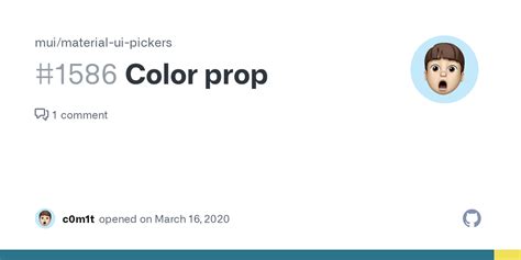 Color Prop · Issue 1586 · Muimaterial Ui Pickers · Github