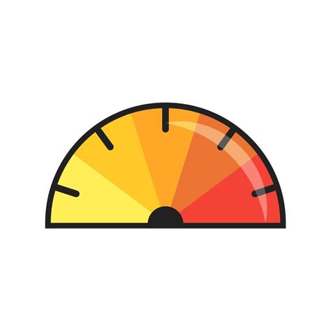 Graph Bar Symbol Simple Concept Speedometer Gaude Flat Illustration