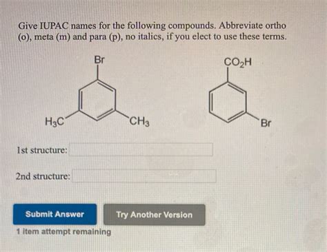 Solved Give IUPAC Names For The Following Compounds Chegg