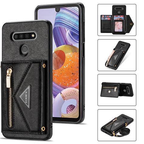 Lg Stylo 6 Wallet Case Soft Pu Leather Kickstand Card Slots Holder