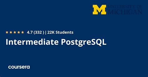 Intermediate Postgresql Coursera