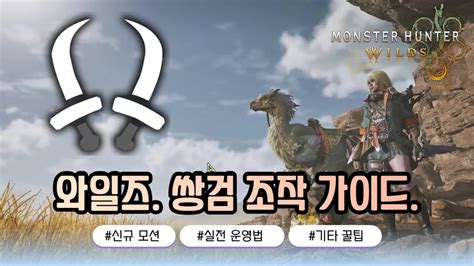 몬헌 와일즈 쌍검 조작 가이드 베타버전 Youtube 몬헌 와일즈 쌍검 조작 가이드 베타버전 Youtube