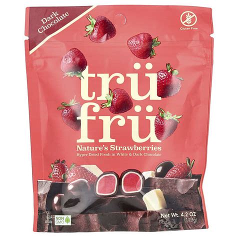 Tru Fru Natures Strawberries Dark Chocolate 42 Oz Pack Of 3