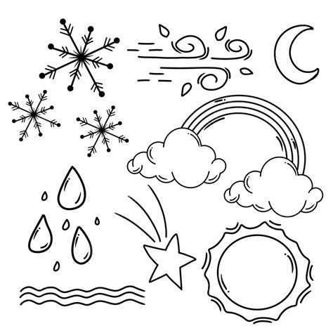 Simple Weather Clipart Lip Drawing Weather Drawing Weather Sketch