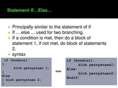 PPT STRU CTURAL C ONTROL STATEMENT If If Else If Elseif Else PowerPoint Presentation