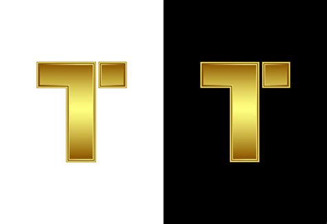 금색의 이니셜 알파벳 T 기업 비즈니스 아이덴티티를 위한 그래픽 알파벳 기호 0명에 대한 스톡 벡터 아트 및 기타 이미지 0명 개념 개념과 주제 Istock