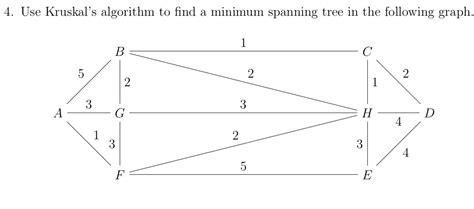 solved use kruskal s algorithm to find a minimum spanning