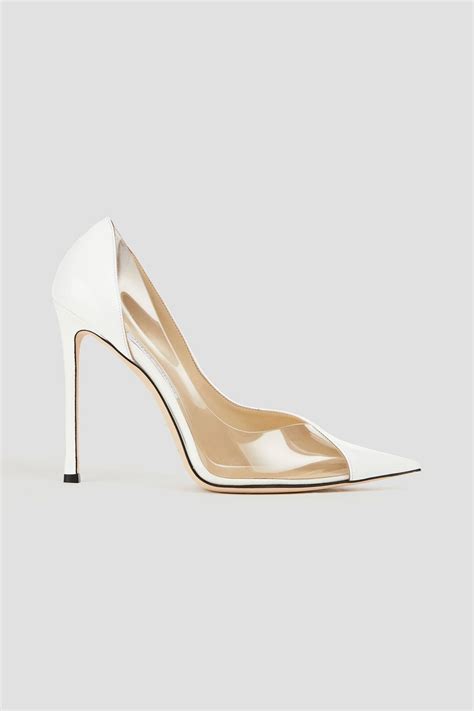 Jimmy Choo Cass Patent Leather And Pvc Pumps The Outnet