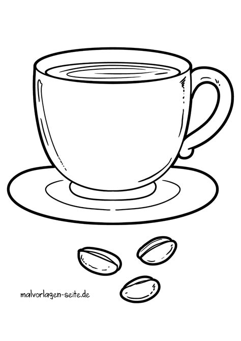 Malvorlage Kaffee Tasse Ausmalbild Kostenlos Herunterladen