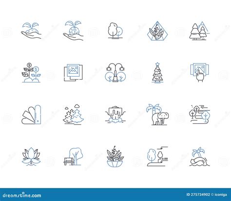 Clump Line Icons Collection Dense Conglomerate Cluster Lumpy