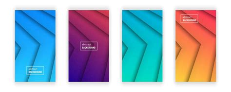 Abstract Minimal Line Geometric Background Set Of Four Line Layer