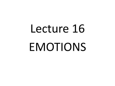 Solution Emotion Lecture Studypool