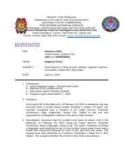 Sample PNP Final Report Docx Republic Of The Philippines Department Of The Interior And Local