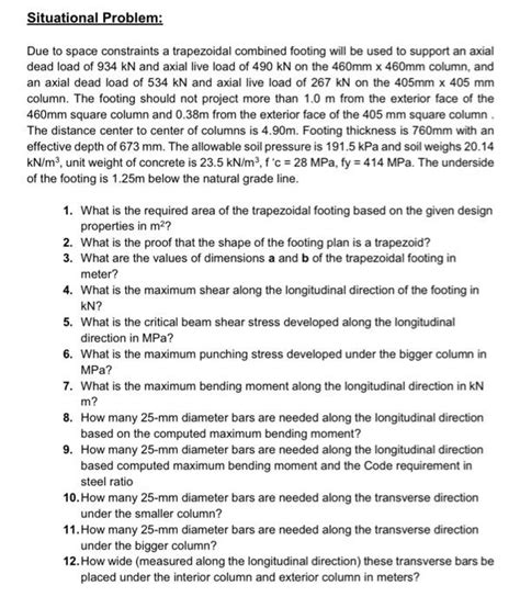 Solved Situational Problem Due To Space Constraints A