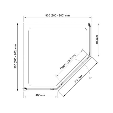 Verona Aquaglass Purity Shower Enclosure 900mm X 900mm Be611239