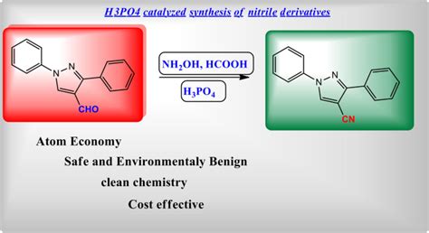 H3po4 催化 13 二苯基 1h 吡唑 4 甲醛一锅法合成新型 13 二苯基 1h 吡唑 4 腈journal Of