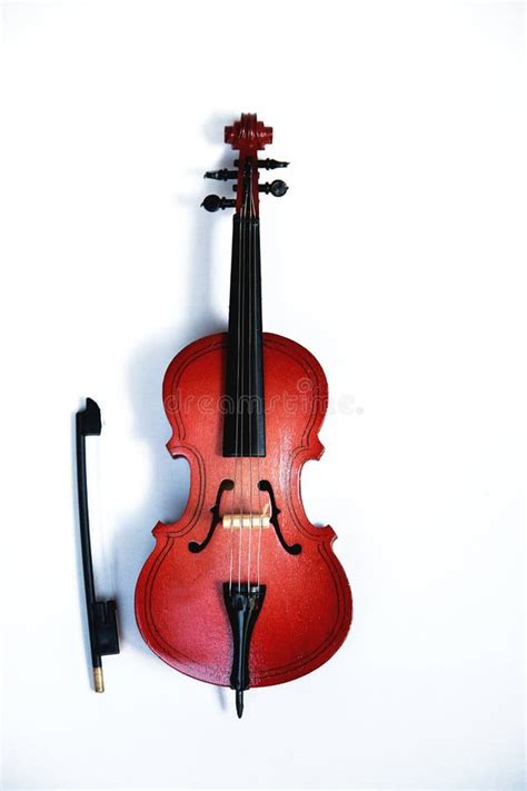 Classic String Instrument Cello Isolated On White Background Stock