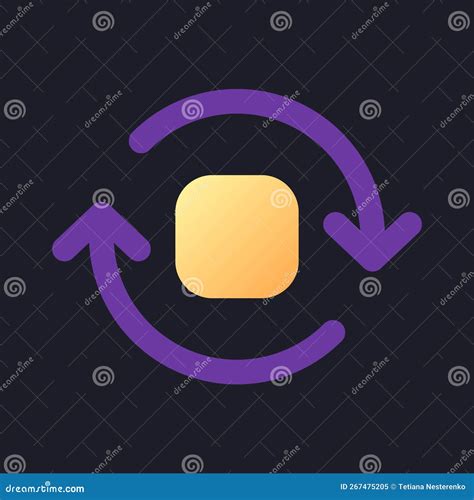 Spin Animation Flat Gradient Fill Ui Icon For Dark Theme Stock Vector Illustration Of