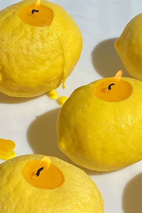 Large Lemon Candle Scandles