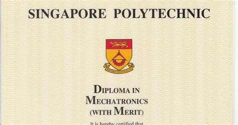 Diploma In Mechatronics With Merit