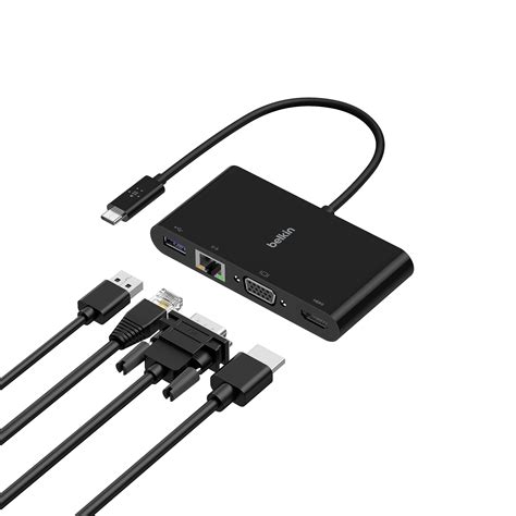 Hub Usb C Estación De Acoplamiento Multipuerto 4 En 1 De Belkin Con
