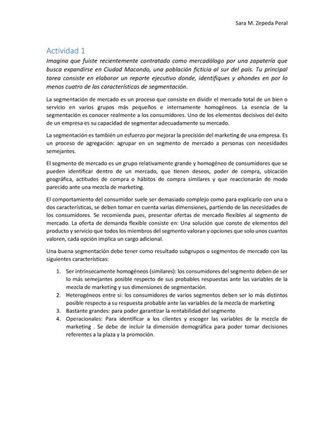 Actividad 1 Mercadotecnia Sara M Zepeda Peral Actividad 1 Imagina