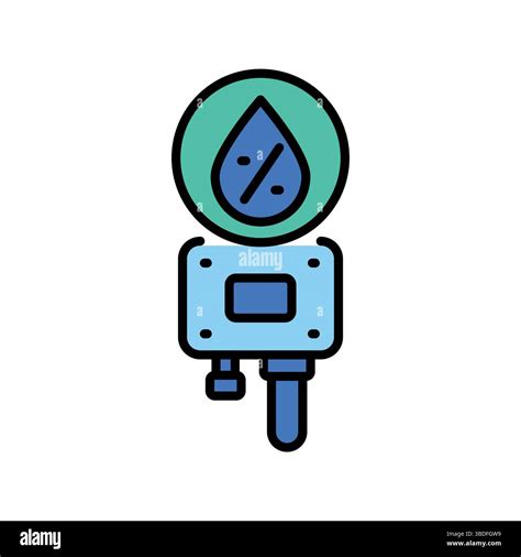 Humidity Sensor Color Line Icon For Digital And Print Projects Minimal Clean Icons For Apps And