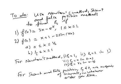 solved to do use newton s method secant and fals false