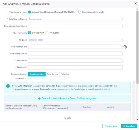 Add An Analyticdb For Mysql V30 Data Source Alibaba Cloud