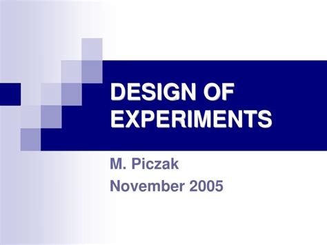 Ppt Design Of Experiments Powerpoint Presentation Free Download Id
