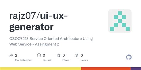 Github Rajz Ui Ux Generator Csoo Service Oriented Architecture Using Web Service