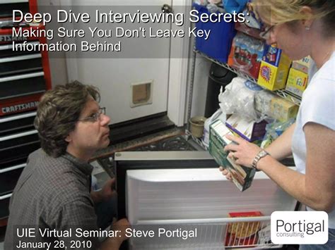 Deep Dive Interviewing Secrets Ppt