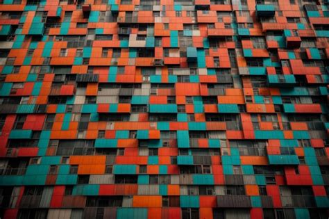 Premium Ai Image A Mesmerizing Backdrop Of Interlocking Shapes And Colors Creating An Illusion