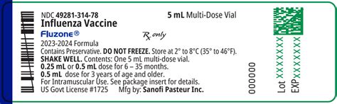 Fluzone Northern Hemisphere Package Insert