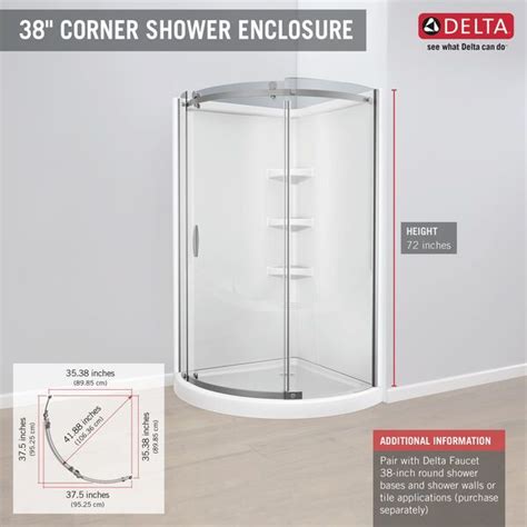 Sterling Solitaire White 42 In X 42 In X 78 In Base Wall Door Neo Angle