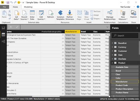 Calculated Table Power Bi