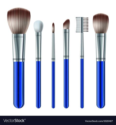 Set Of Makeup Brushes Royalty Free Vector Image